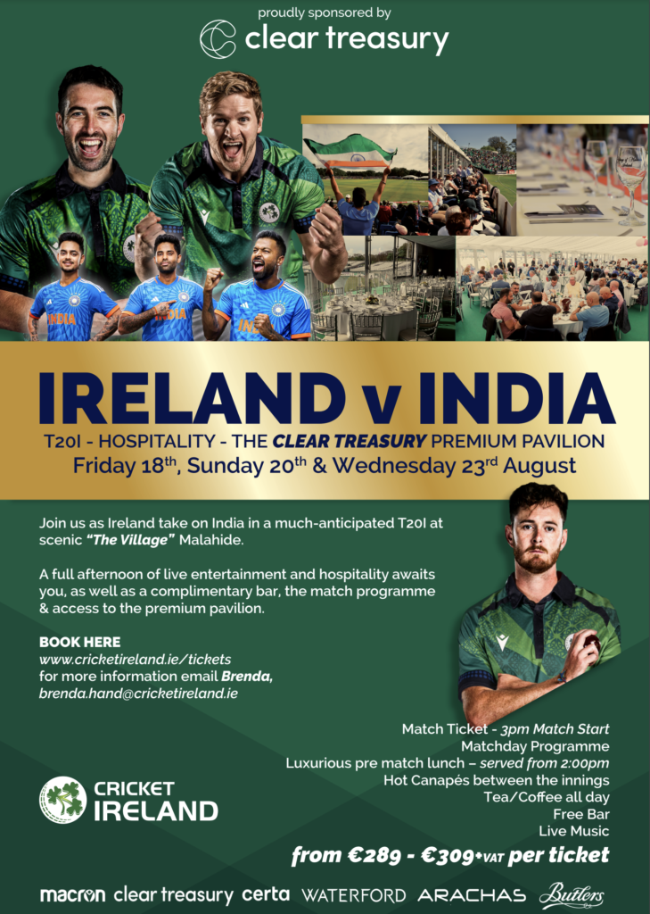 Ireland Vs India Cricket Hospitality - Sport for Business